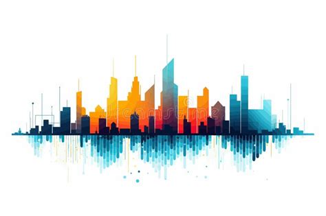 abstract expression of urban soundscapes isolated vector style
