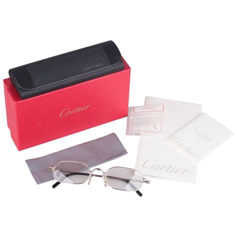 Cartier Paris Silver Platinum Rimless Eyeglasses Eyewear New Old Stock