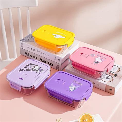 Original Sanrio Hello Kitty Glass Tubberware Food Container Lunch