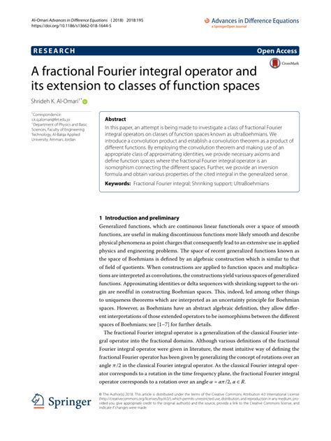 Pdf A Fractional Fourier Integral Operator And Its Extension To