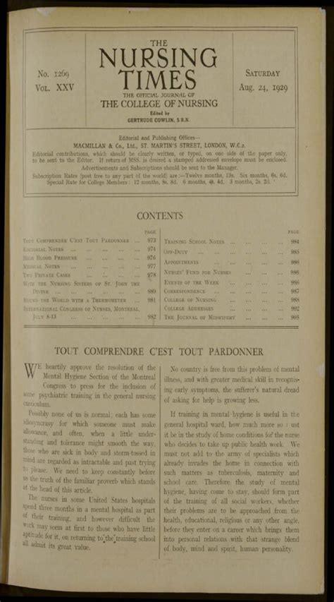 Issue 1269 1929 08 24 Nursing Times