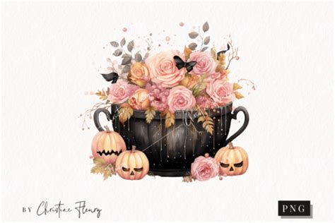 Pastel Pink Watercolor Cauldron Clipart Graphic By Christine Fleury · Creative Fabrica