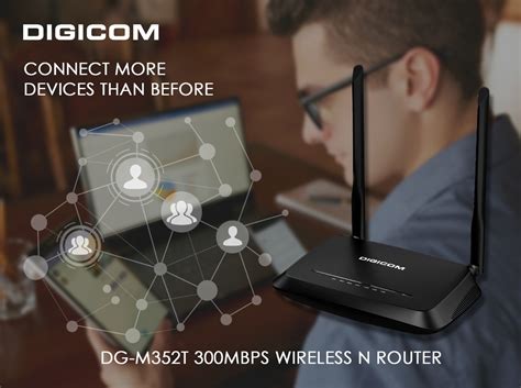 Digicom Dsl Wireless N Router 300 Mbps Dg M352t Digistore