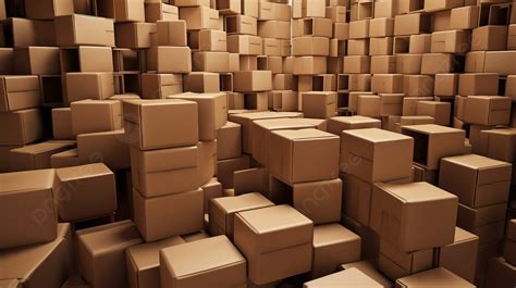 Stacked Cardboard Boxes 3d Rendered Image Background Delivery Box