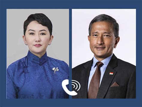 Б Батцэцэг сайд Сингапурын Гадаад хэргийн сайдтай утсаар ярьж тус улсад нээлтээ хийж буй