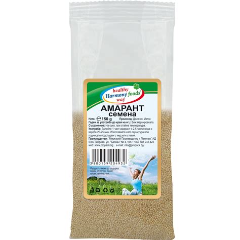 healthy Harmony foods way Амарант семена 150 g - Аптеки 36.6