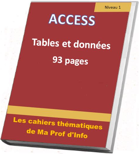 Access Les Tables Et Les Données