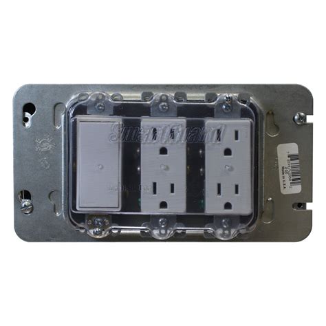 3 Gang Pre Fab Cover Duplex Outlets With Pins 10 Count Plastic