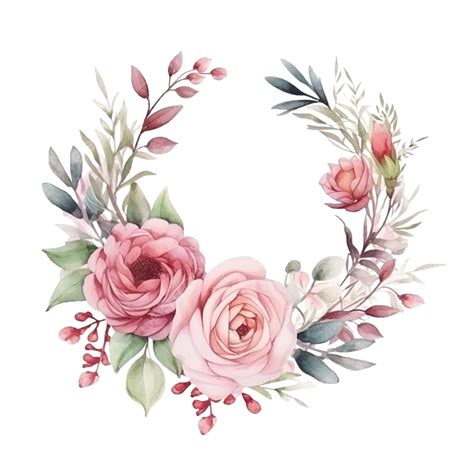 Ramo De Flores Vintage Acuarela 10335299 Png
