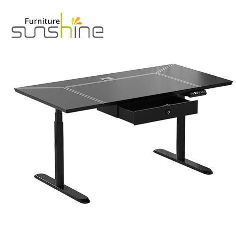 Oem 2개 모터 자동 조절 사무실 테이블 프레임 작업대 리프팅 전동 스탠딩 데스크 전동 리프팅 테이블 Sunshine Furniture