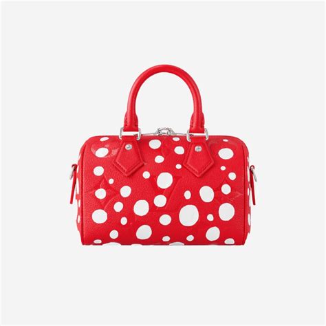 루이비통 X 야요이 쿠사마 스피디 반둘리에 20 레드 화이트 Louis Vuitton Kream