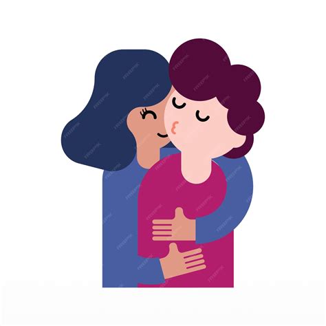 Premium Vector Kissing Couple Character Background