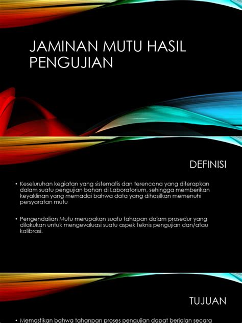 Jaminan Mutu Hasil Pengujian Pdf Bisnis Komputer