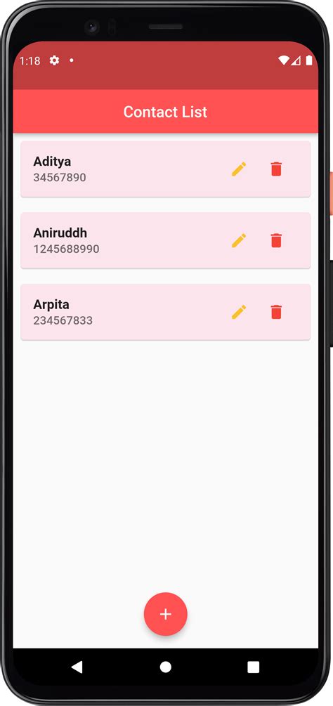 how to make a simple contact list app using flutter