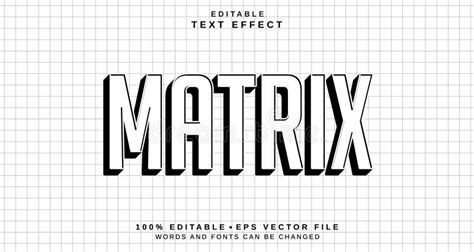 Editable Text Style Effect Matrix Text Style Theme Stock Vector Illustration Of Typo