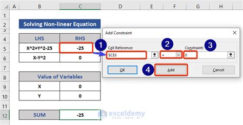 Solving Equations In Excel Methods Exceldemy