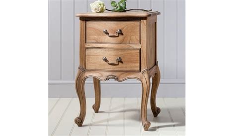 Chic Bedside Table Weathered Oak Crinions Furniture