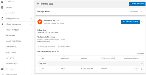 Android Google App Is Published On Internal Test Track But Can T Be