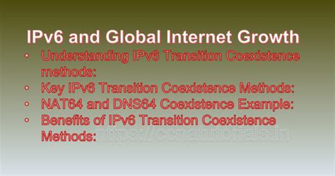 Ipv6 Transition Coexistence Methods Ccna Tutorials
