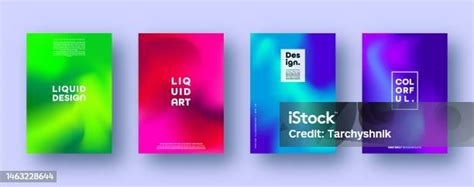 네온 빨강 녹색 파랑 자주색 노란색 및 분홍색 그라데이션이 있는 다채로운 현대 추상 배경 동적 컬러 흐름 포스터 배너 벡터 그림입니다 0명에 대한 스톡 벡터 아트 및 기타
