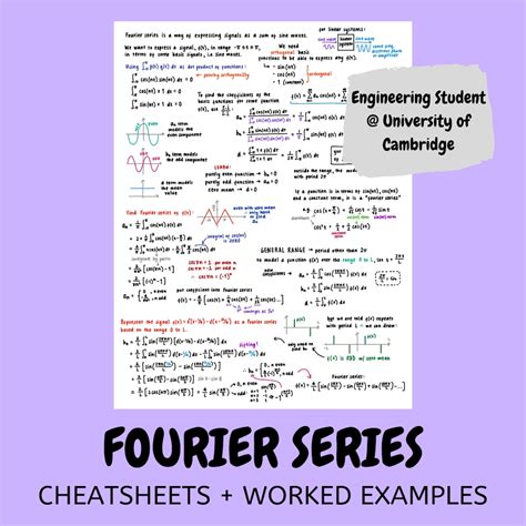 Fourier Series Maths Revision Notes University Of Cambridge Etsy