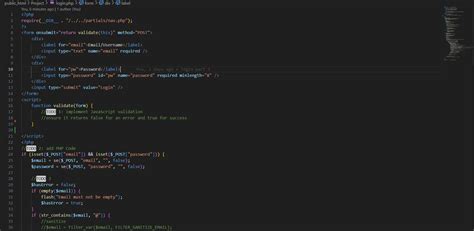 Solved Implement Javascript Validation On Loginphp Include
