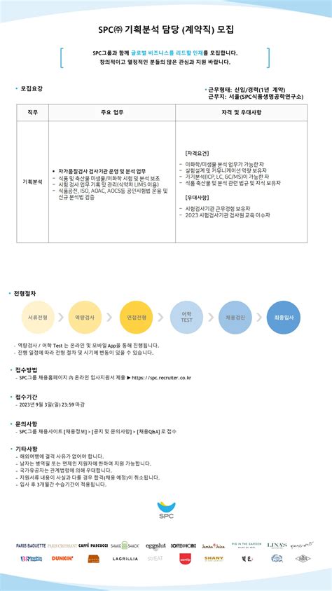 [spc그룹] 기획분석 담당 계약직 모집 공모전 대외활동 링커리어