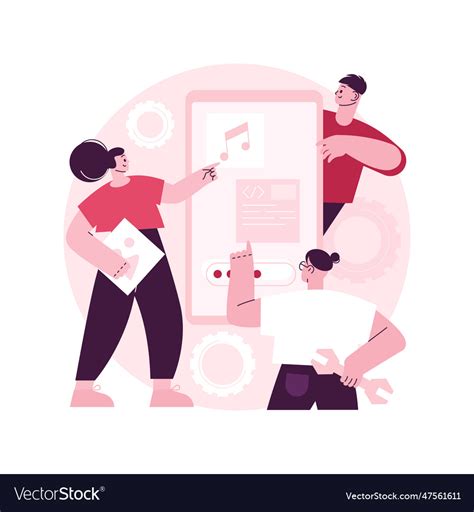 Mobile Application Development Abstract Concept Vector Image