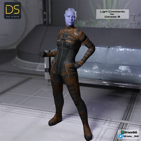 Me1 Asari Commando Suit For Genesis 9 By Shiala92 On Deviantart