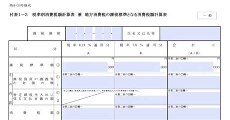 【入力用pdf】付表1 3 税率別消費税額計算表 兼 地方消費税の課税標準となる消費税額計算表令和2年4月1日以後終了課税期間用
