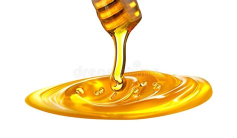 Pouring Golden Honey Texture Healthy And Natural Delicious Sweets