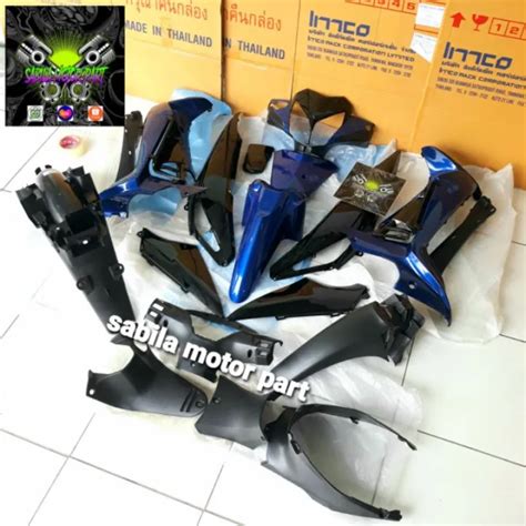 Full Sepaket Body Kasar Alus Honda Supra X 125 New Batman Biru Hitam