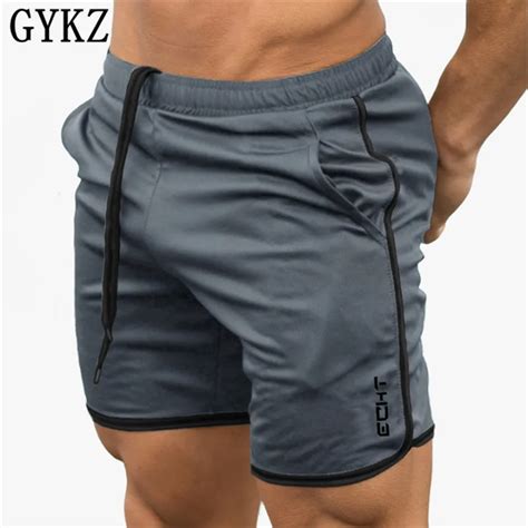 Gykz Mens Brand Jogger Sporting Shorts Slimming Men Black Bodybuilding