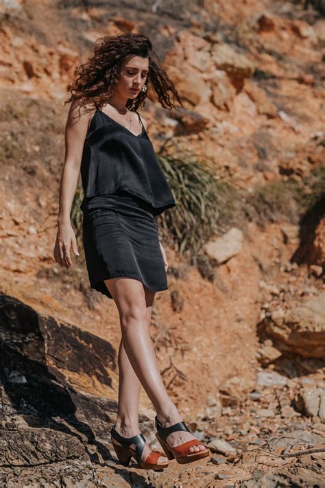 Black Satin Skirt Women Mini Skirt Sexy Skirt Bohemian Etsy