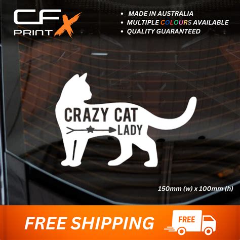 Crazy Cat Lady Vinyl Sticker Decal For Carboatcaravan Cfx Print