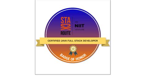 certified java full stack developer credly