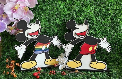 Mickey Mouse Arms Open 9 Tall Rainbow Or Og Home Decor Etsy