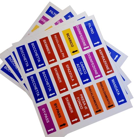 Etichette Adesive Per Impianto Piscina