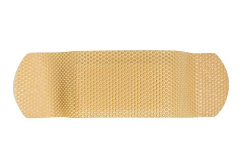 Premium Psd Yellow Fleshcolored Patch On A Blank Background