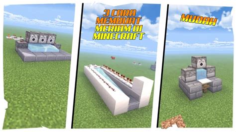 3 Cara Membuat Meriam Di Minecraft Youtube