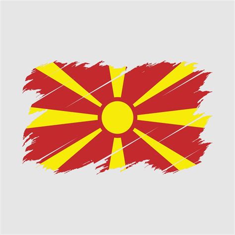 North Macedonia Flag Brush 14912254 Vector Art At Vecteezy