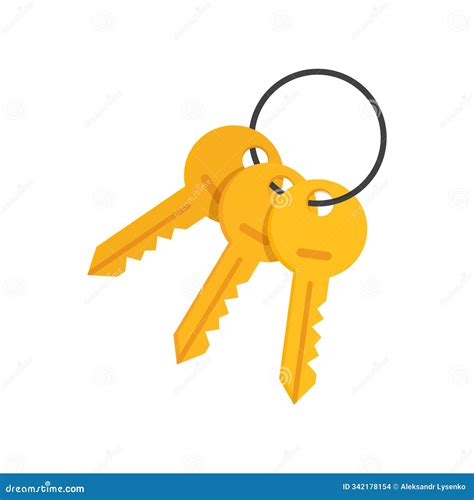 Key Icon In Flat Style Security Vector Illustration On Isolated Background Stock Vector