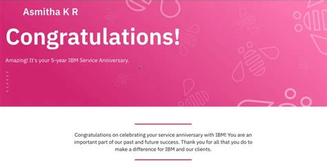 Asmitha Karunanithi On Linkedin As I Complete My 5th Year At Ibm I Am