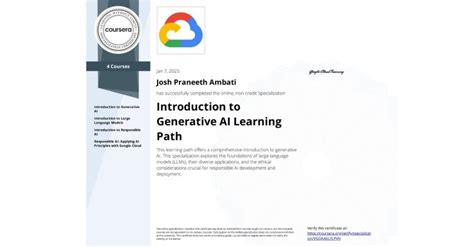 Josh Praneeth Ambati On Linkedin Completion Certificate For