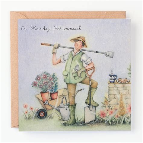 Over Worked Gardener Funny Humourous Blank Card The Funny Side Of Life