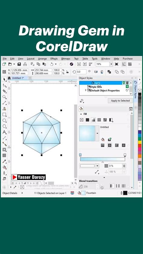 Drawing Gem In Coreldraw Coreldraw Graphic Design Tutorials Learning Corel Draw Tutorial