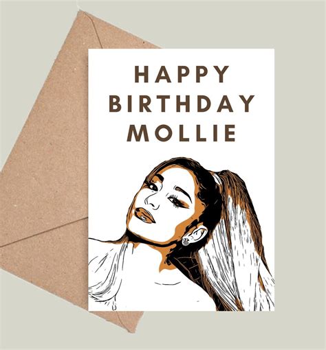 Personalised Ariana Grande Birthday Card Dangerous Woman Thank U Next Sweetener Positions