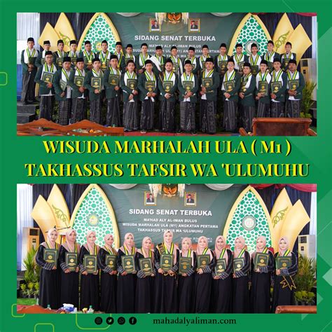 Wisuda Perdana 48 Mahasantri Mahad Aly Al Iman Bulus Diluluskan