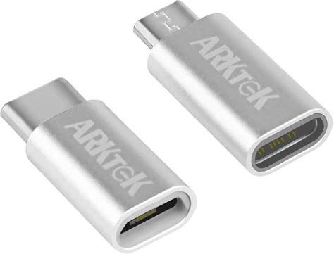 ARKTEK USB C Adapter Black USB C To Micro USB Adapter On Data Transfer Charging Cable