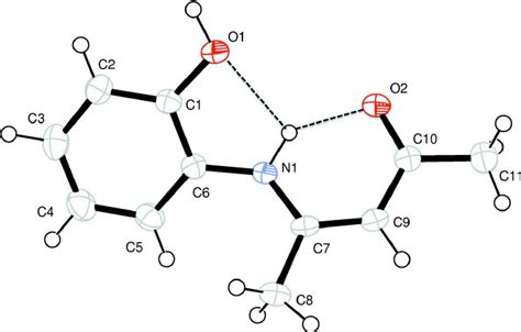 A View Of The Molecular Structure Of The Title Molecule With The Atom